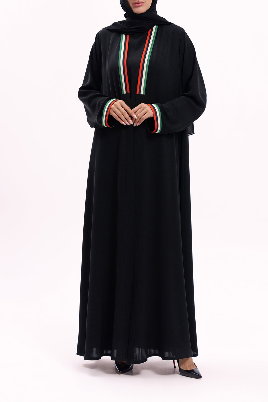UAE National Day Black - Abaya Set - thowby ثـوبي