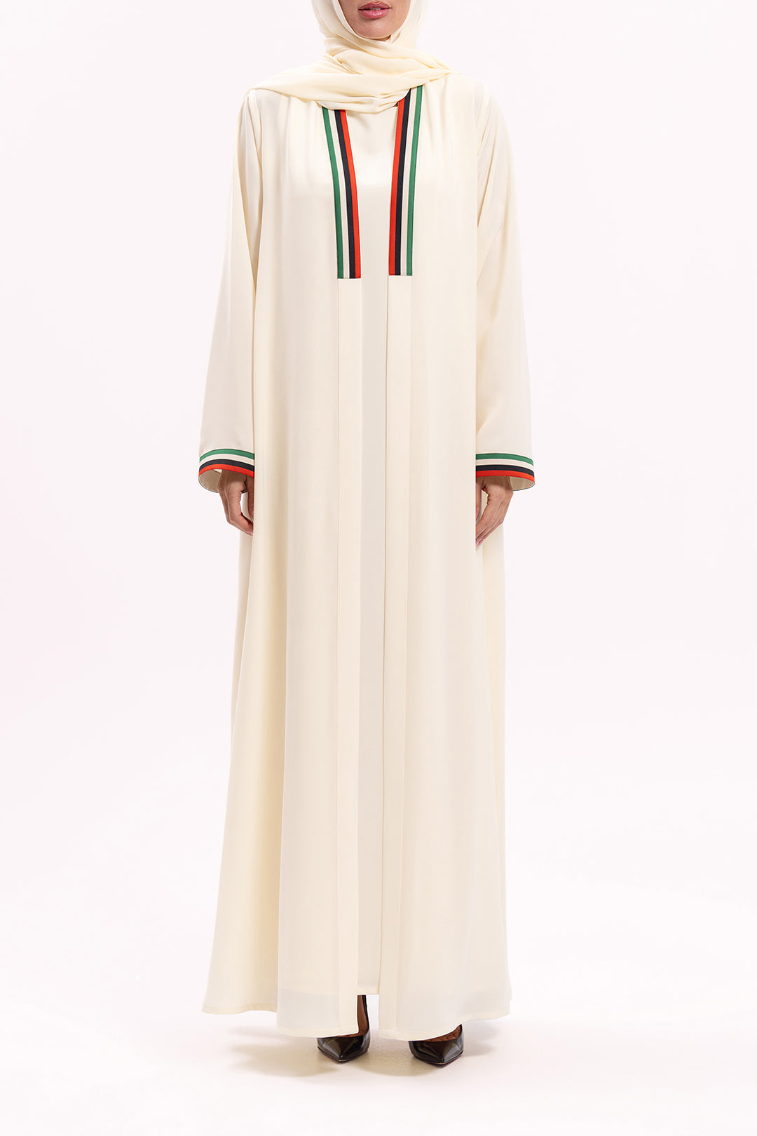 UAE National Day White - Abaya Set - thowby ثـوبي
